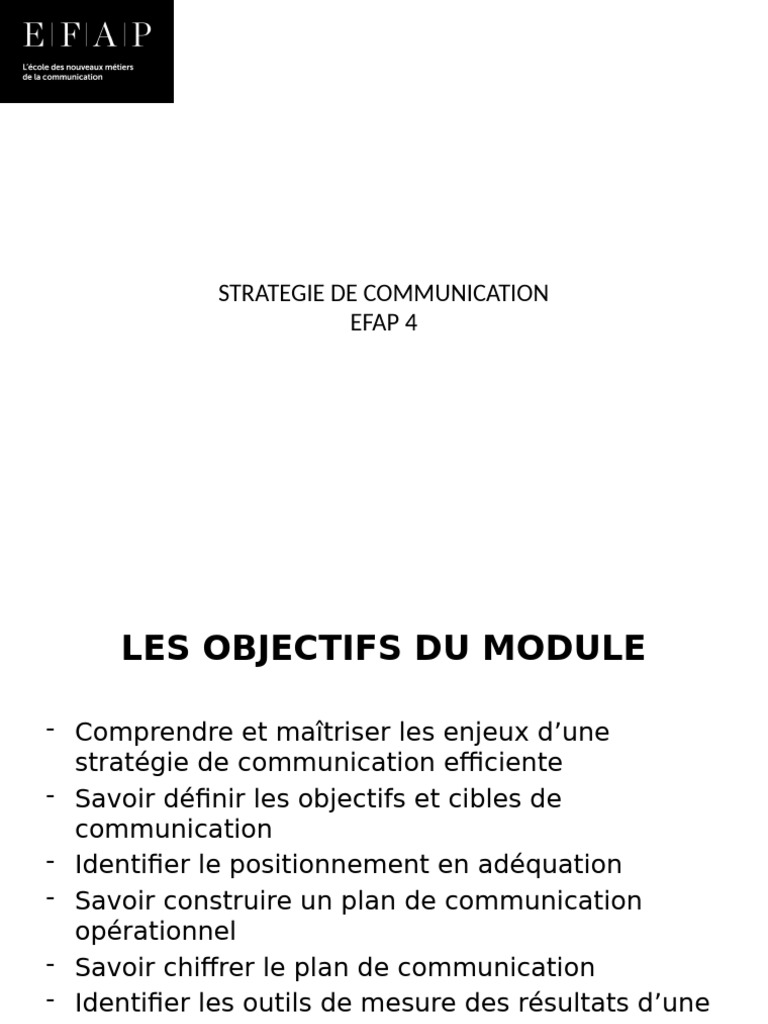 Cours Strat de Comm EFAP 4 | PDF | Marque | la communication