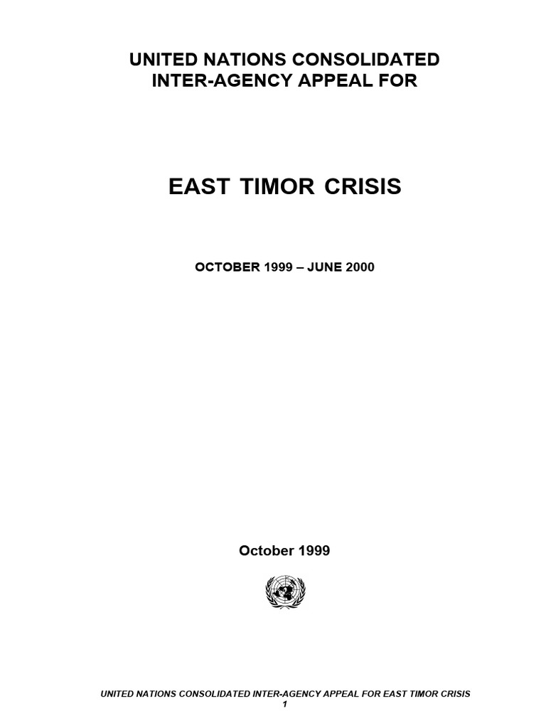 East Timor Final | PDF | Humanitarian Aid | World Health Organization