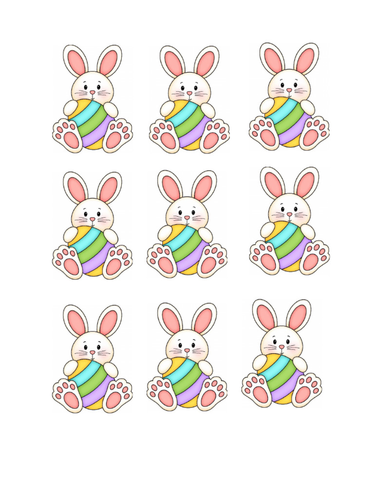 Stickers Conejito de Pascua | PDF