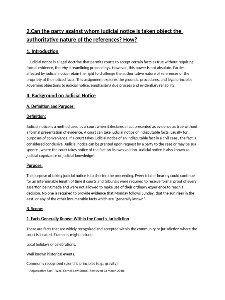 Evidence Question No 2 | PDF | Judicial Notice | Evidence