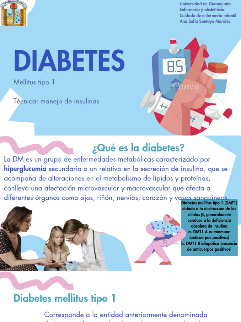 Presentación informativa diabetes ilustrado blanco azul | PDF ...