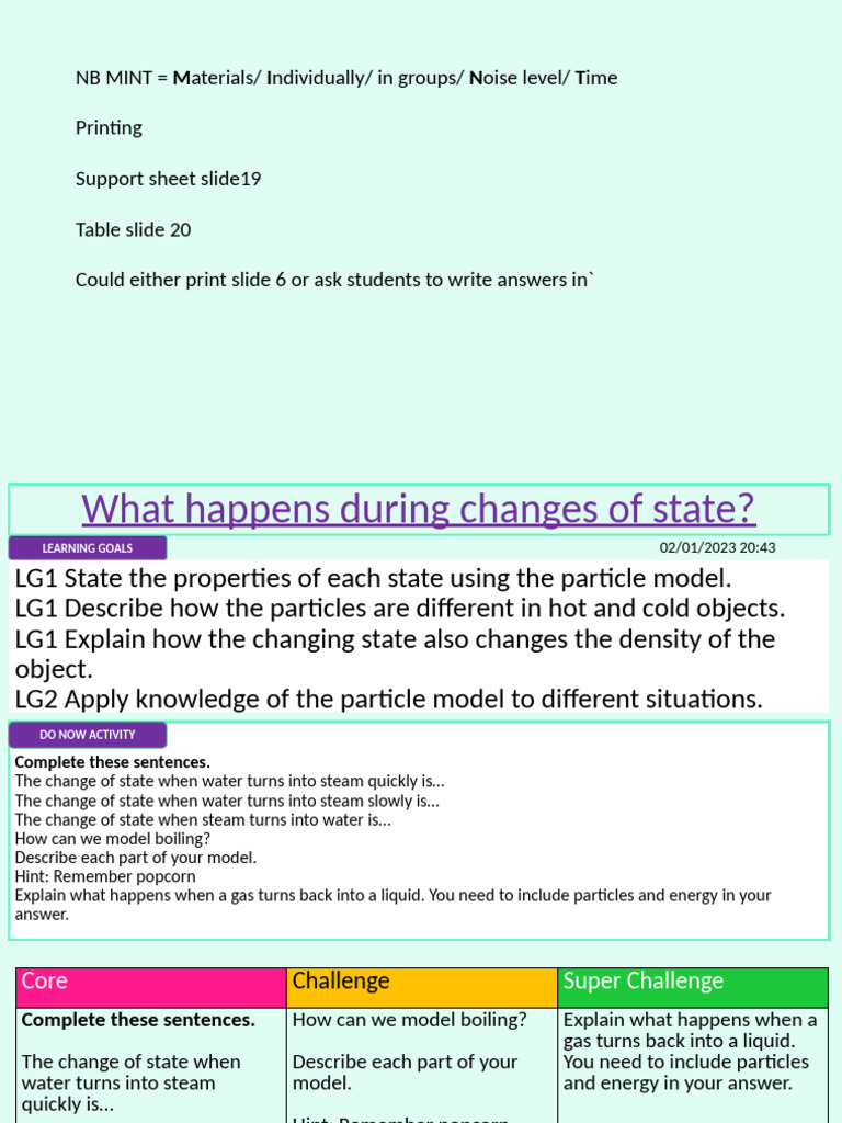 What Happens During Changes of State | PDF | Gases | Liquids