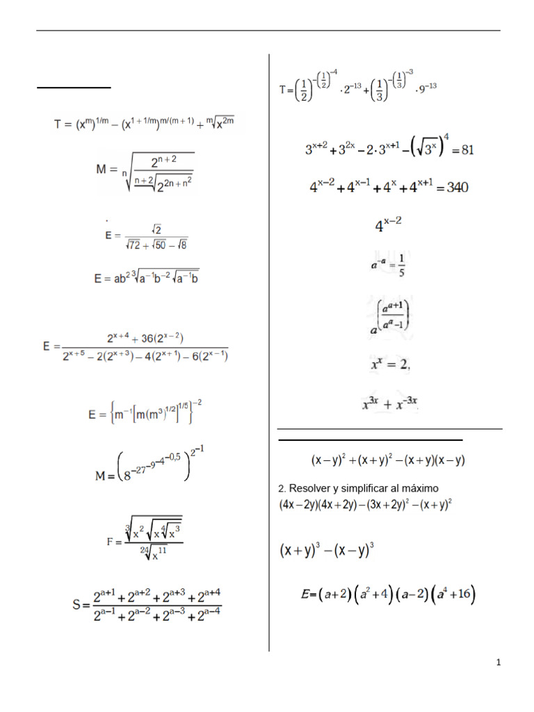 PRACTICA 1 ALGEBRA | PDF
