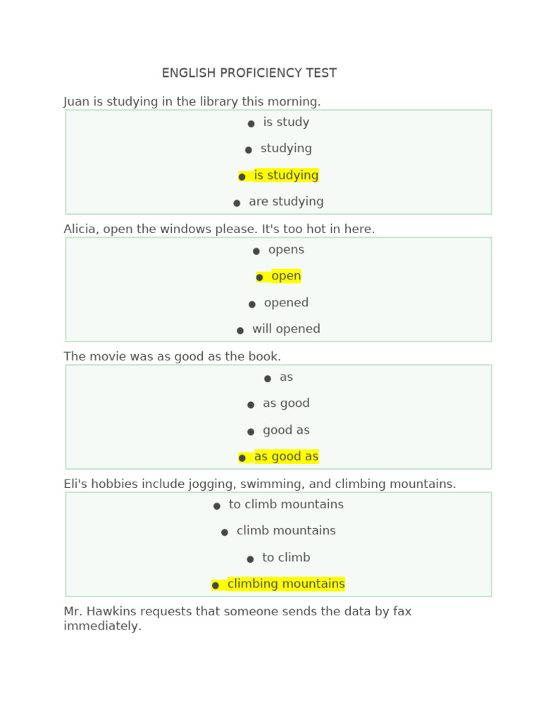 English Proficiency | PDF