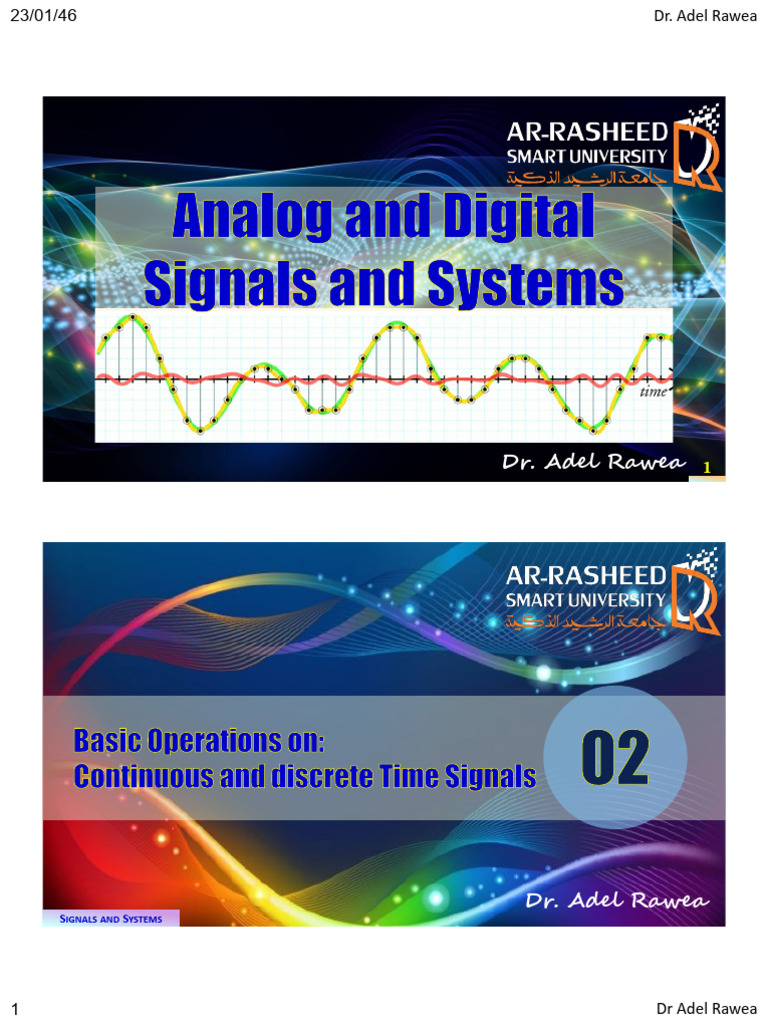 Chapter - 2- S&S Operations on CT and DT Signals | PDF | Discrete Time And Continuous Time ...