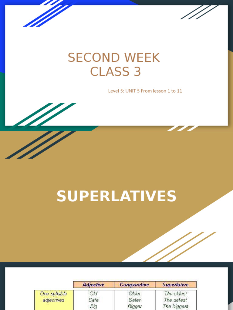 Second Week Class 3 | PDF