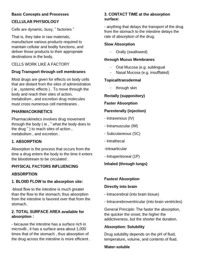 Key Concepts in Pharmacokinetics | PDF | Medical Specialties | Pharmacology