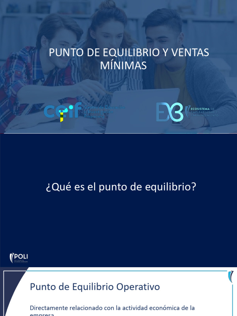 Punto de Equilibrio y Ventas Mínimas | PDF | Ciencias económicas ...
