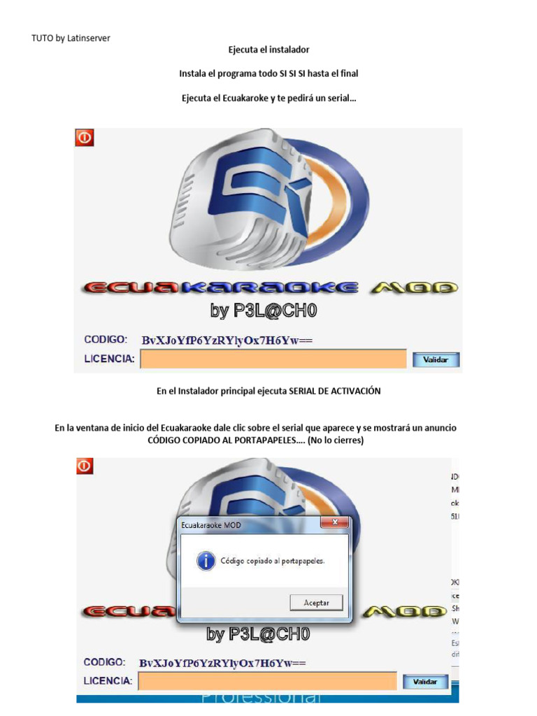 Activar Ecuakaraoke 6100 | PDF