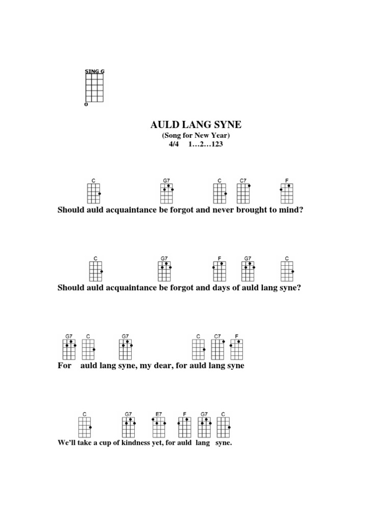 Auld Lang Syne New Year Song Lyrics | PDF | Poetry