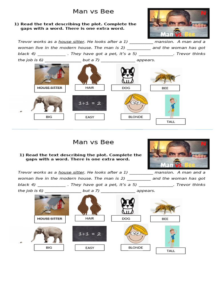 Man Vs Bee Plot For Children | PDF
