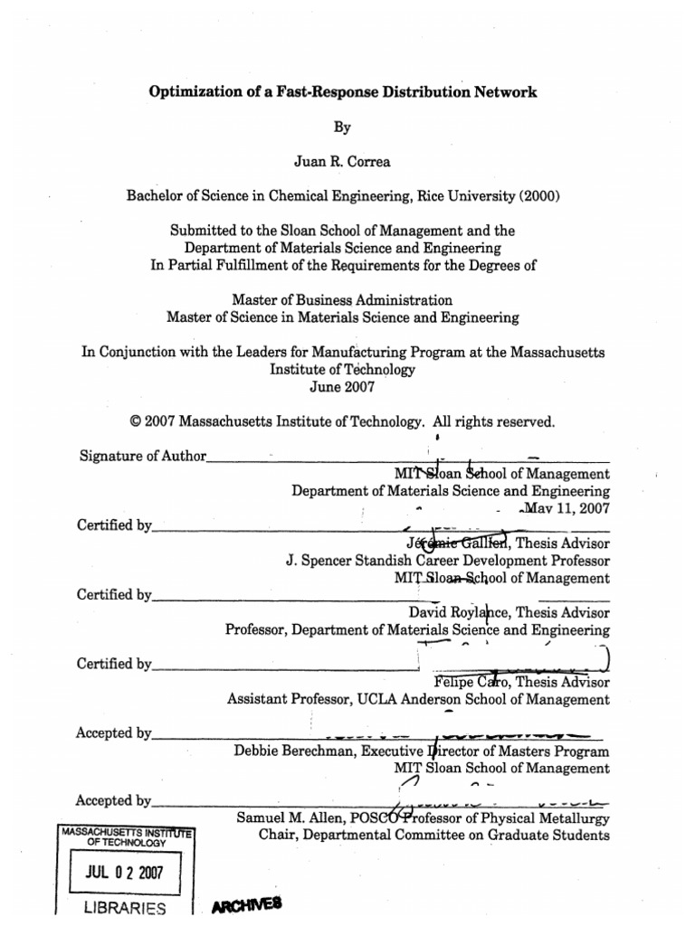 Correa - 2000 - Optimization of A Fast-Response Distribution Network ...
