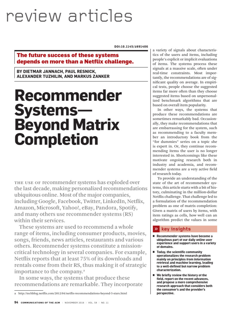 Jannach Et Al. - 2016 - Recommender Systems - Beyond Matrix Completion ...