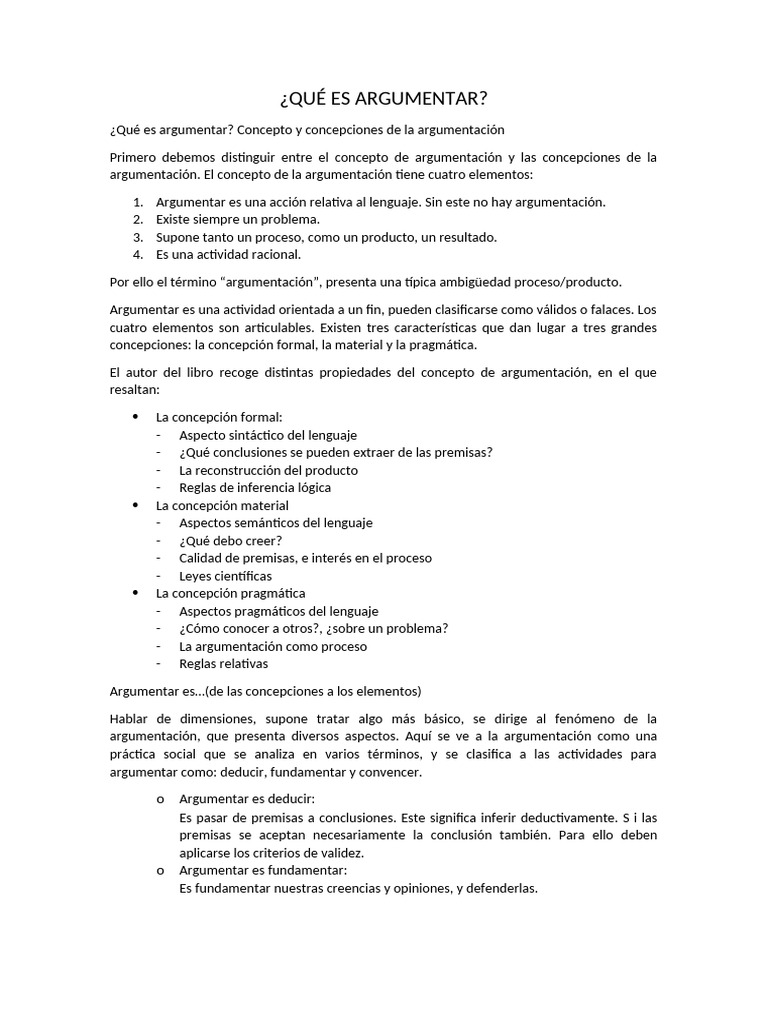 Qué Es Argumentar | PDF | Razonamiento deductivo | Teoría de la ...