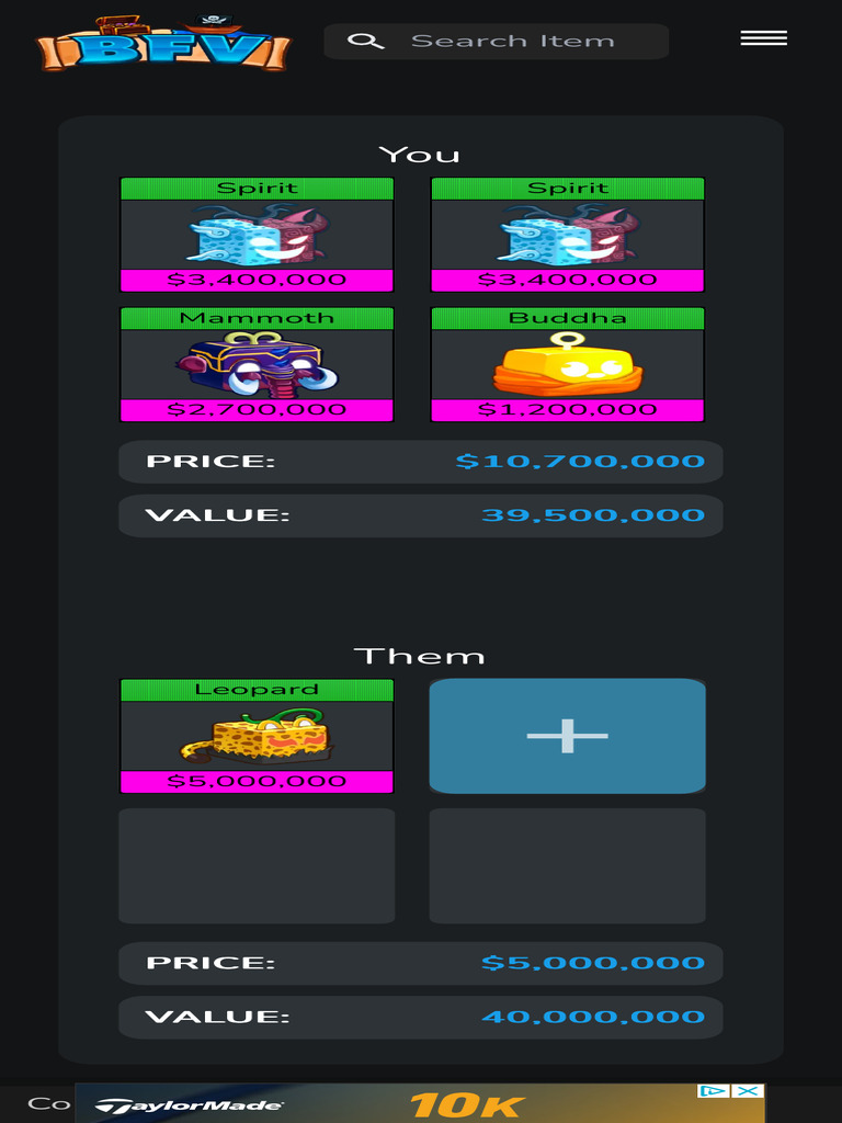 Blox Fruits Values - Calculator 2 | PDF