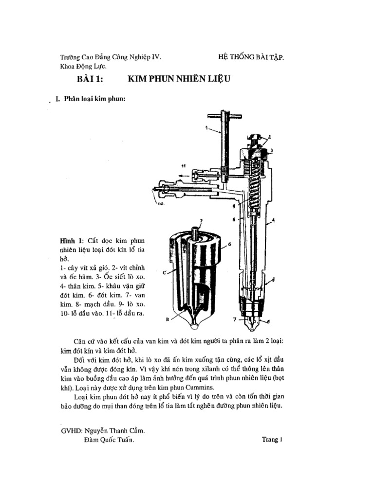 Thuc Hanh Dong Co Dau DH Cong Nghep 4 VOI PHUN | PDF