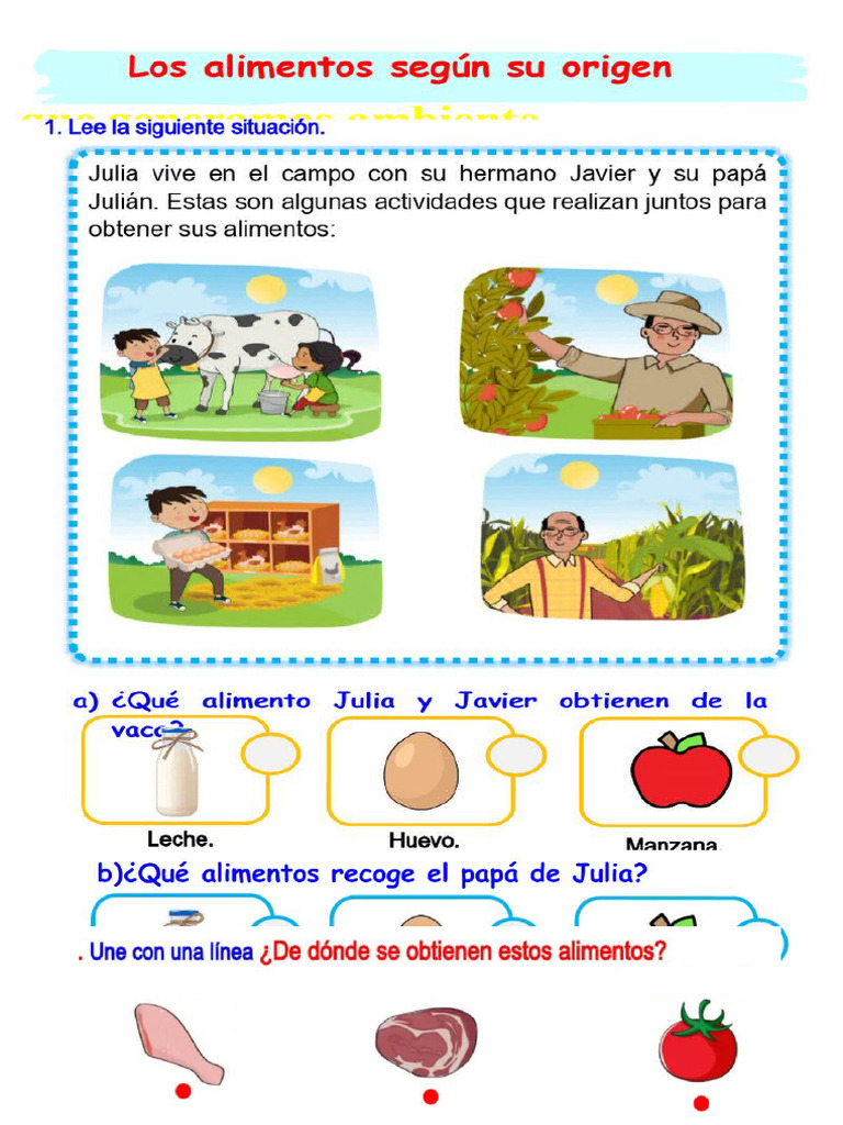 Alimentos Segun Su Origen | PDF