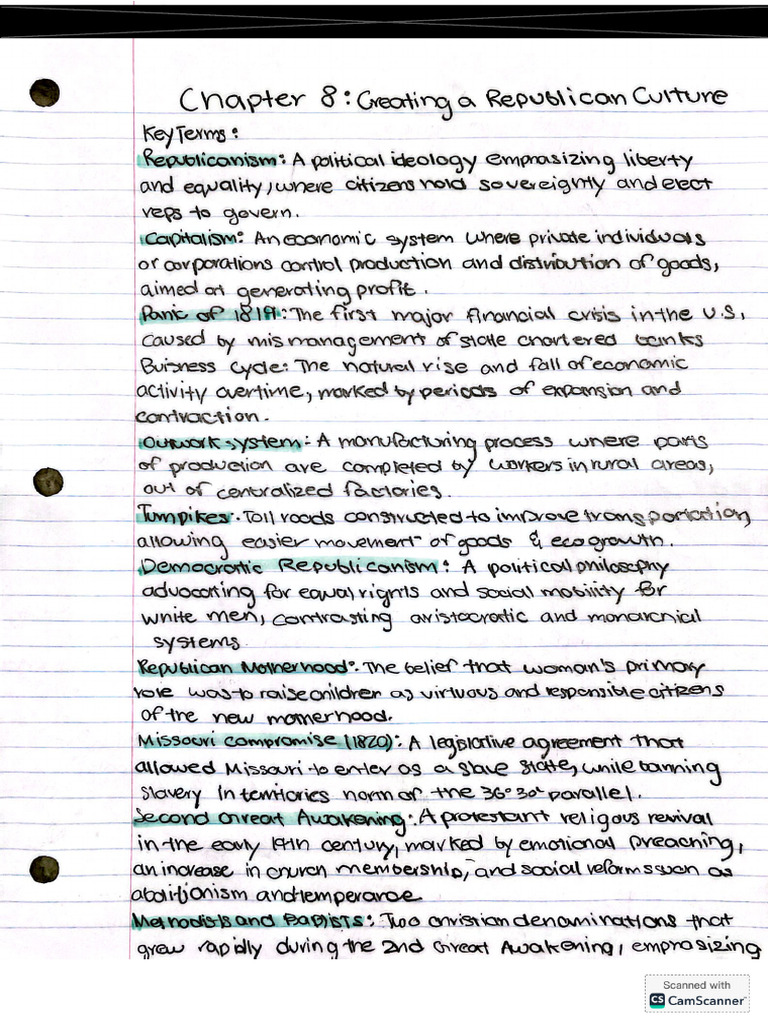 APUSH Notes CH 8 | PDF