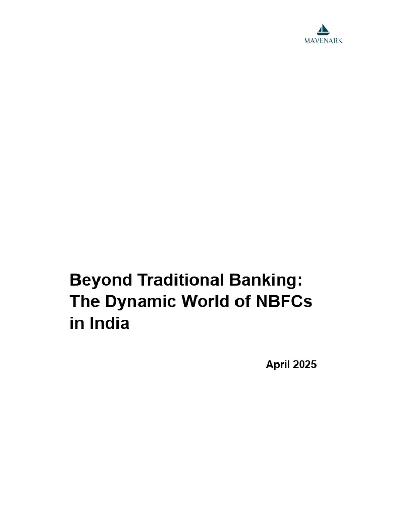 Mavenark Report Credit Markets The Dynamic World of NBFCs in India ...