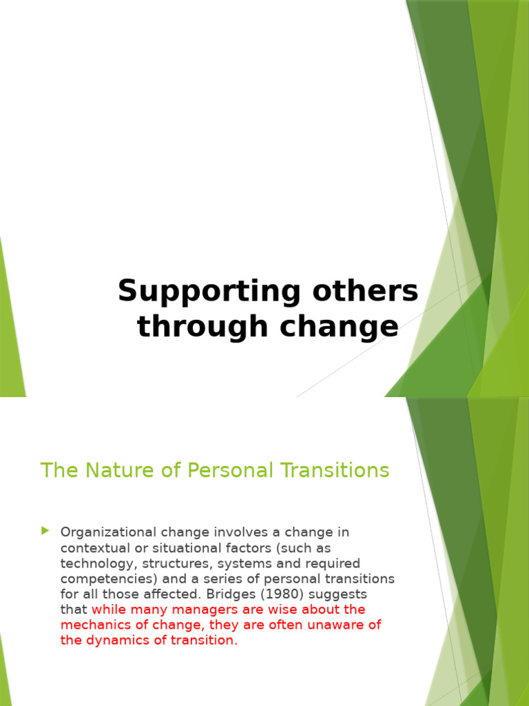 Supporting Others Through Change | PDF | Mental Health | Mood (Psychology)