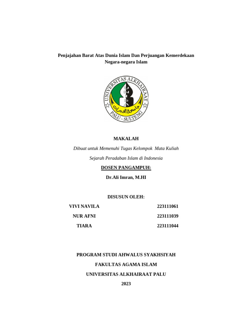 Penjajahan Barat dan Perjuangan Islam | PDF