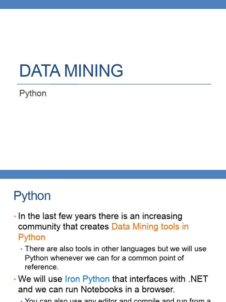 Datamining Python Intro | PDF