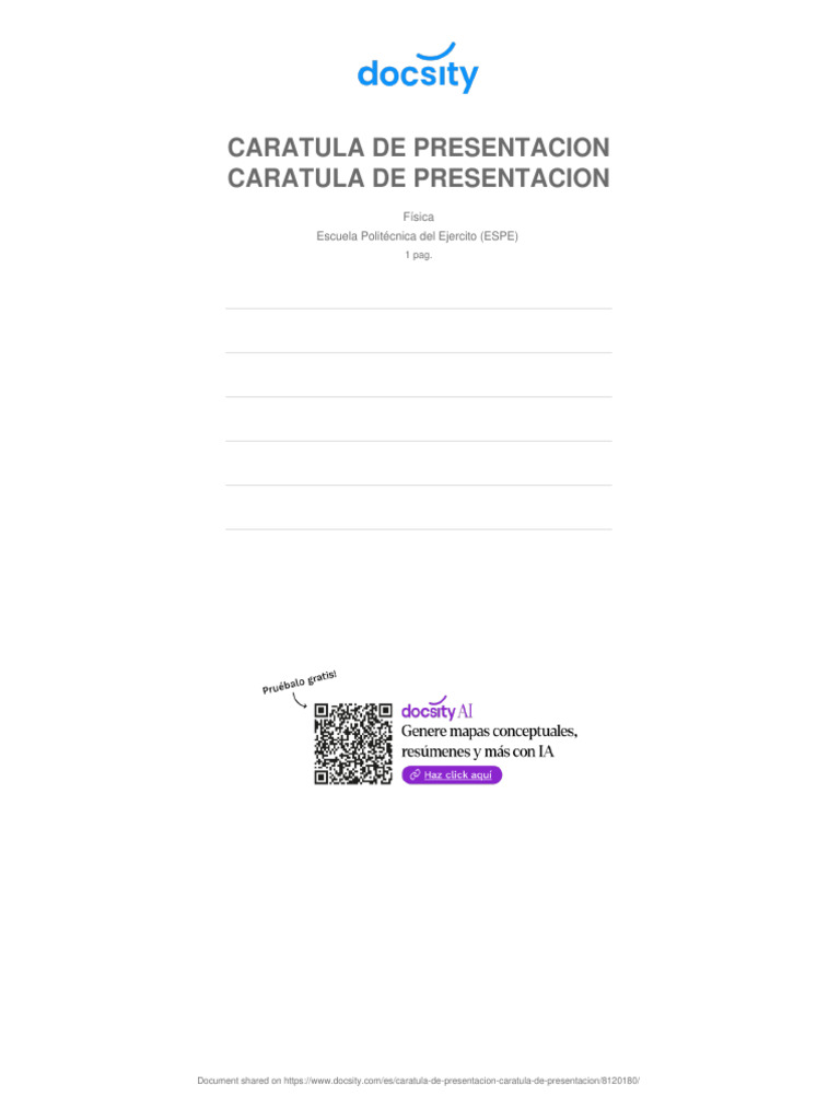 Docsity Caratula de Presentacion Caratula de Presentacion | PDF