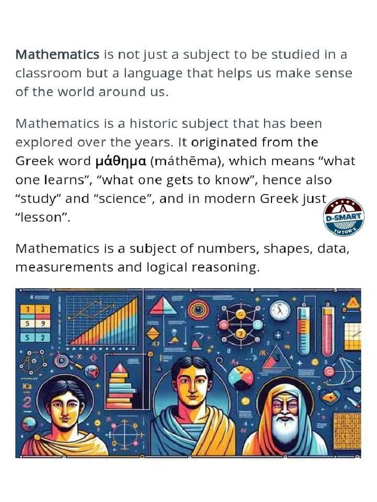 Introduction To Mathematics (D-Smart Tutor's) | PDF