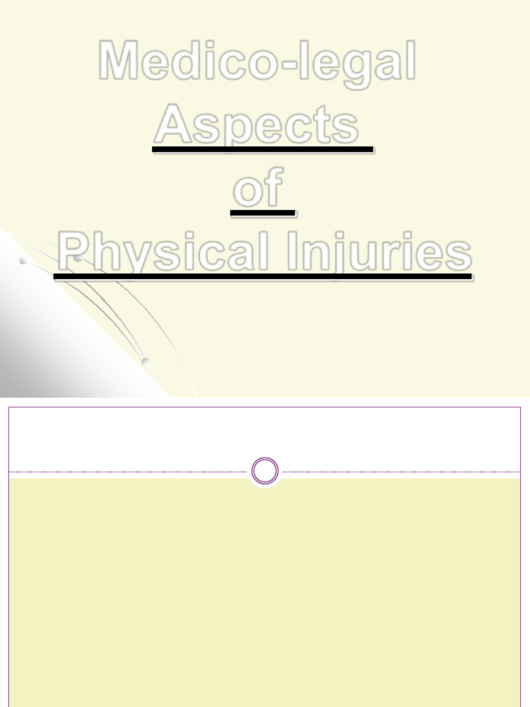 Medico-Legal Analysis of Physical Wounds | PDF | Shock (Circulatory ...