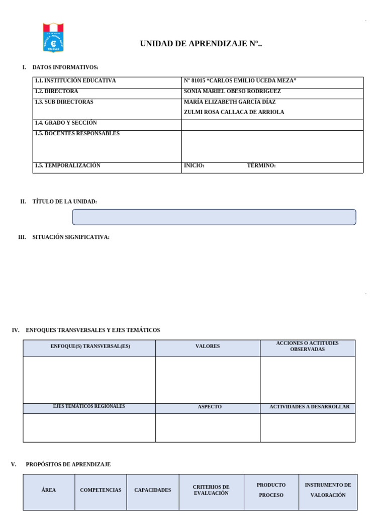 Esquema de Unidad de Aprendizaje | PDF | Aprendizaje | Modificación de comportamiento