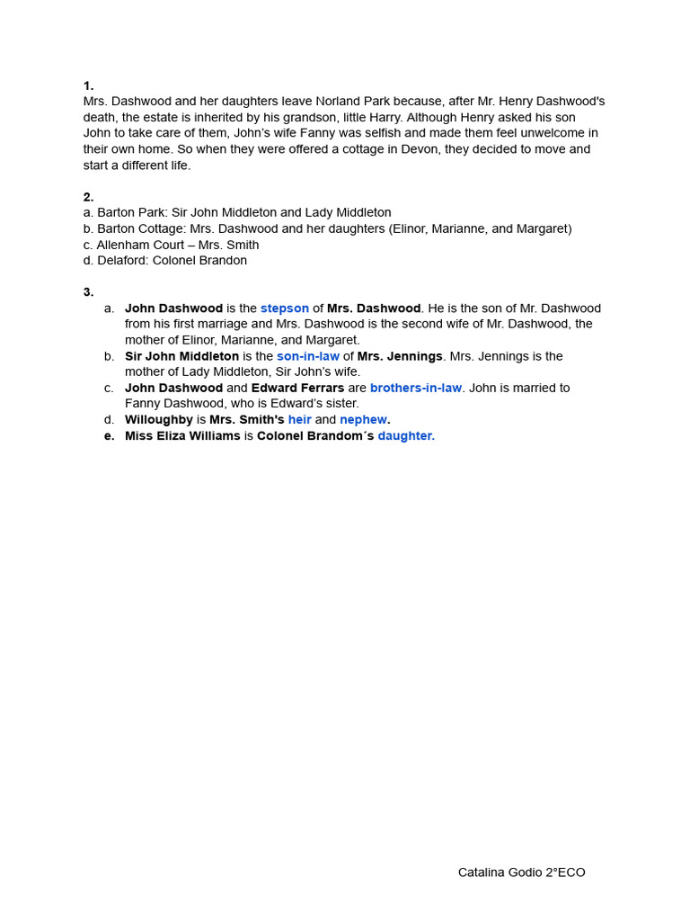 Sense and Sensibility 1-3 | PDF