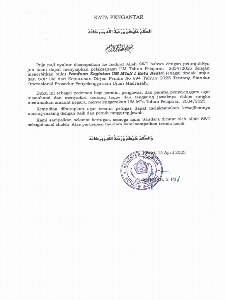 Sk Panitia Dan Pengawas Um 2024-2025 | PDF