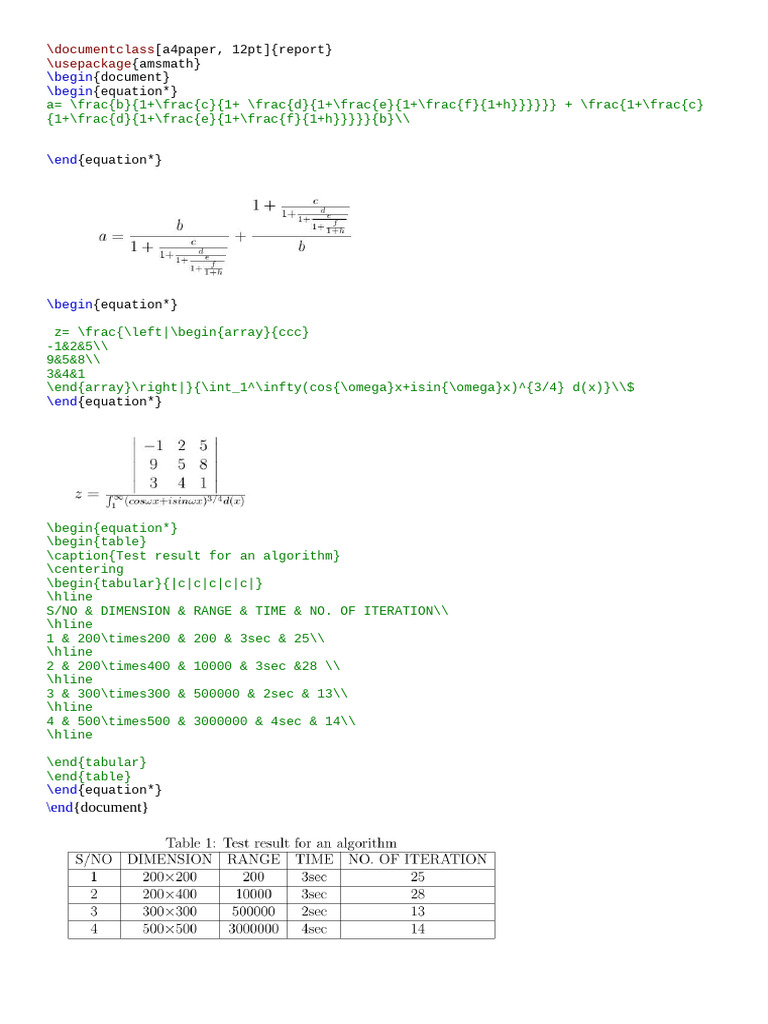 Test Latex Code | PDF
