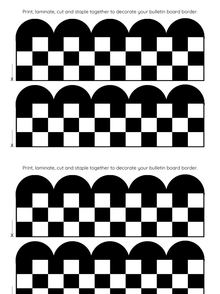 Bulletin Board Border Strips Colorful Checkered Style.pdf | PDF