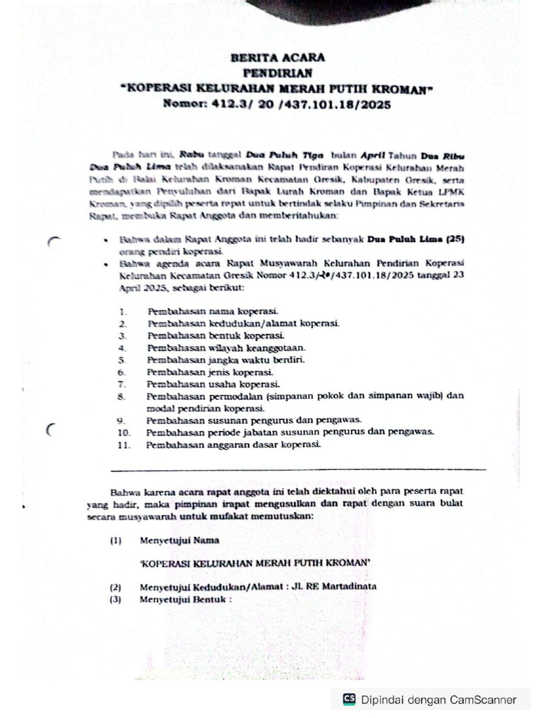 berita acara rapat anggota_compressed | PDF