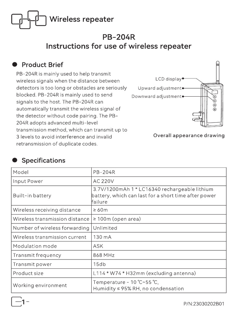 PB-204R en Repeater | PDF