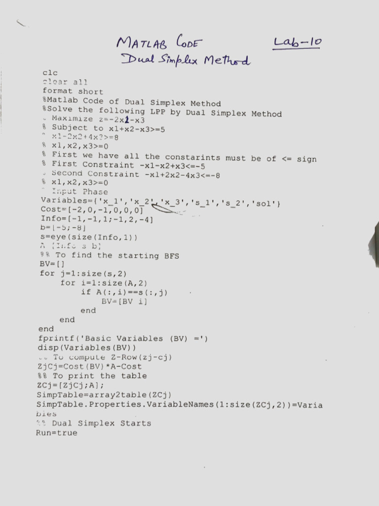 Dual Simplex | PDF