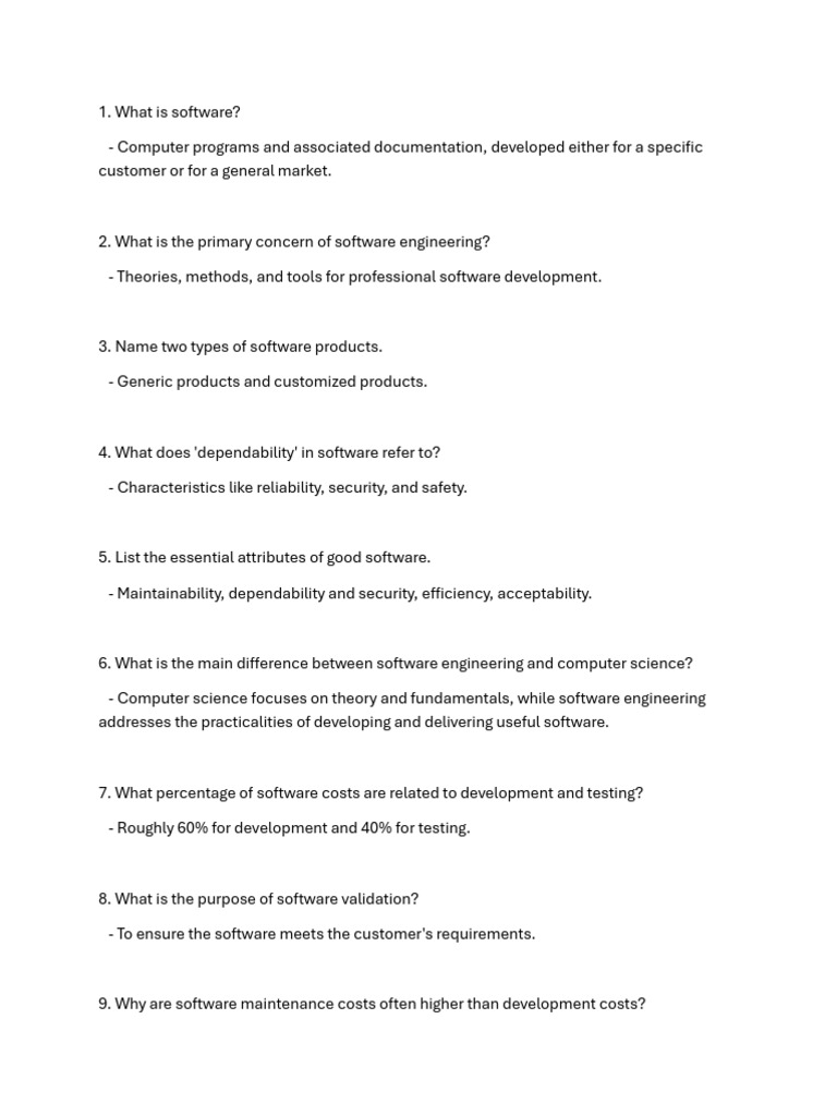 Ch1 Introduction Questions | PDF | Software | Computer Programming