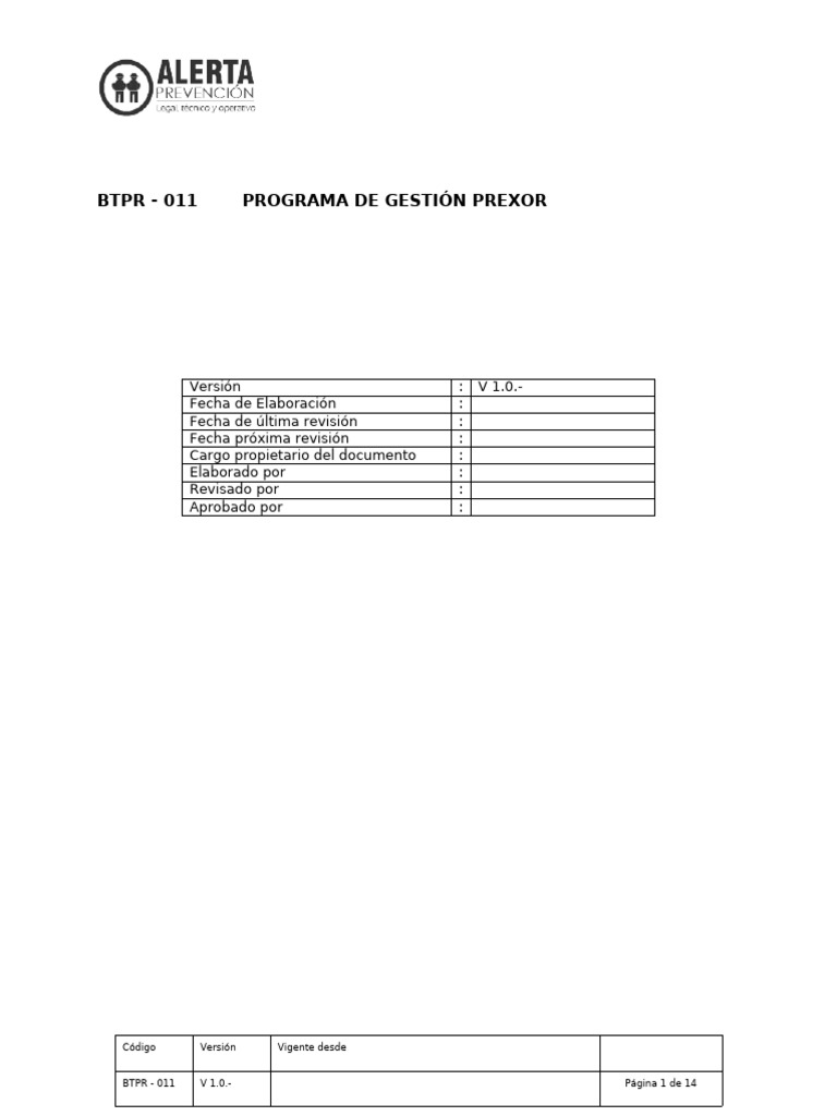 BTPR - 011 Estándar para La Aplicación Del Protocolo PREXOR V 10 | PDF ...