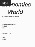Economics Grade 12 Notes | PDF | Economies | Economics