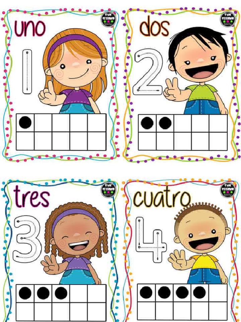 Tarjetas para Trabajar Los Números 1 10 | PDF