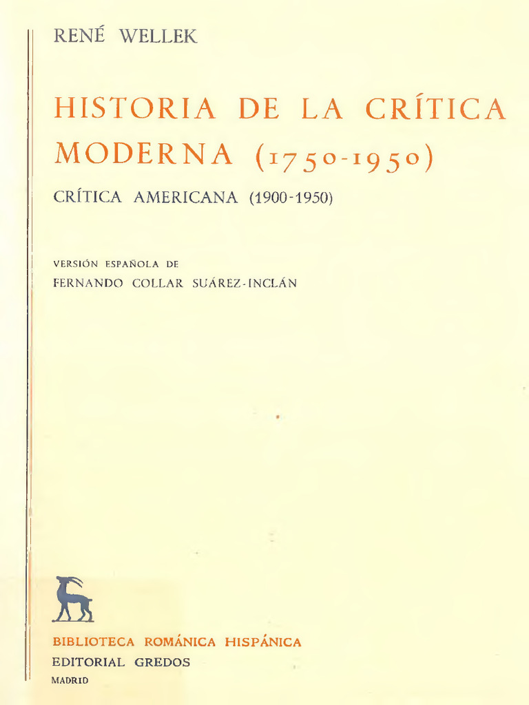 Crítica Americana (1900-1950) de Wellek | PDF | Verdad | George Bernard ...