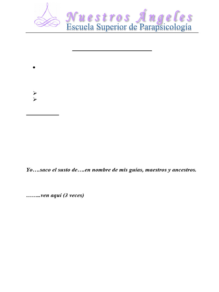 Curacion Susto | PDF
