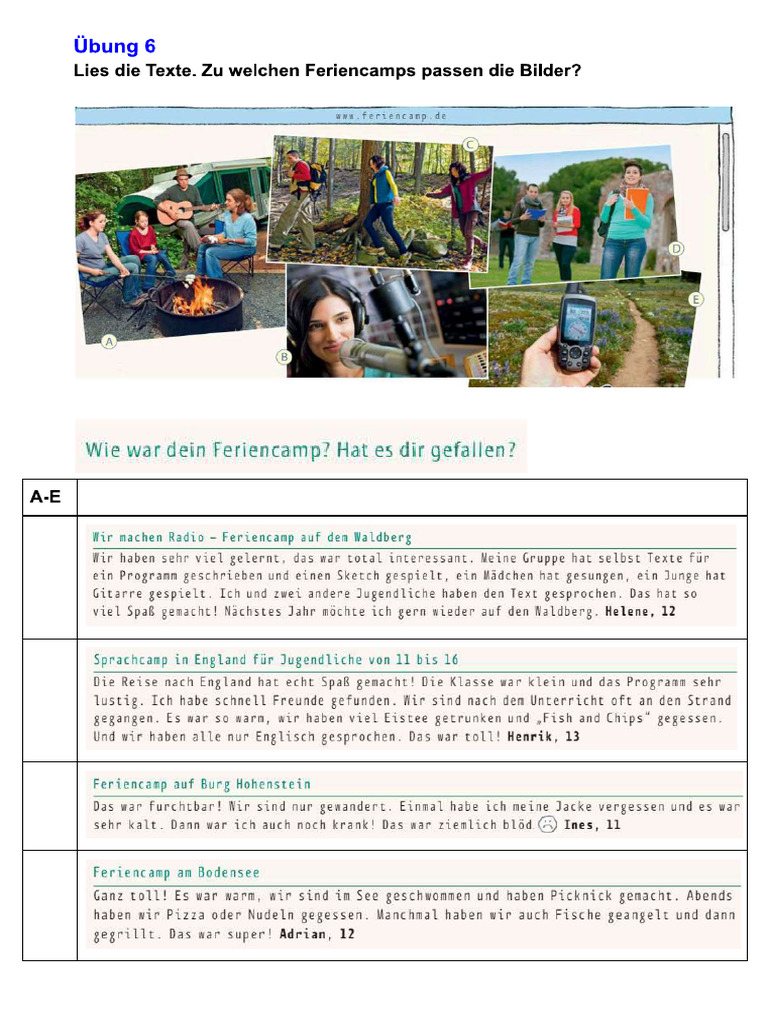 Aufgabe - Hör Und Leseverstehen - Perfekt - PDF - 2 | PDF