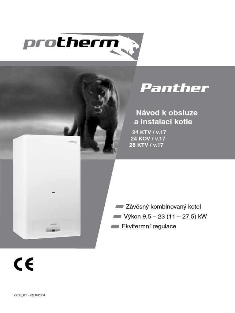 CZ - Gas boiler (Plynový kotol) Protherm Panther-v17-navod-manual KXV ...