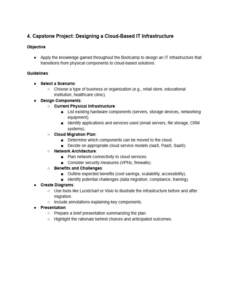 Capstone Project - Designing A Cloud-Based IT Infrastructure | PDF