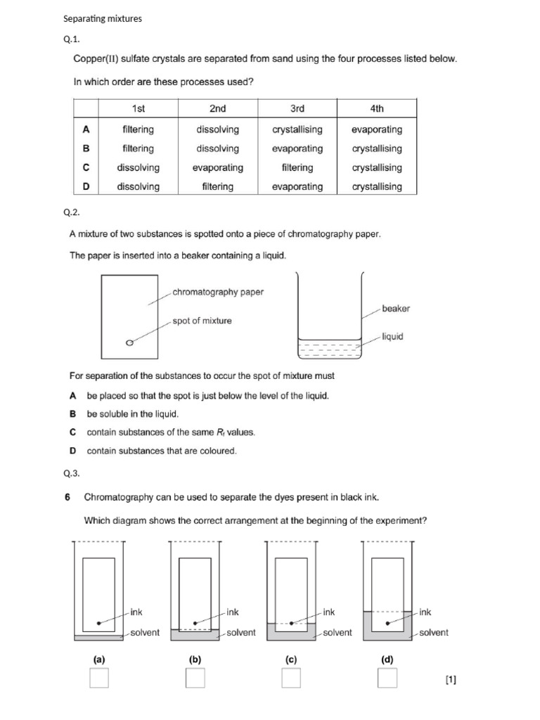 Separating Mixtures 1 | PDF