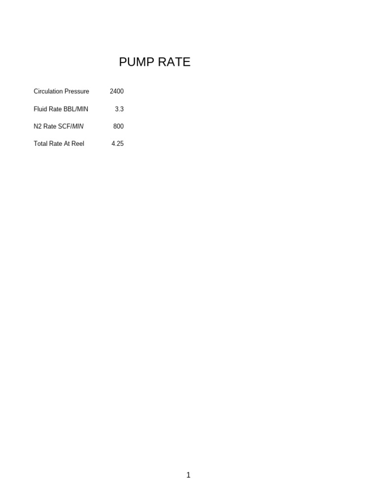 H20-N2 Pump Rate 2-1 5 | PDF