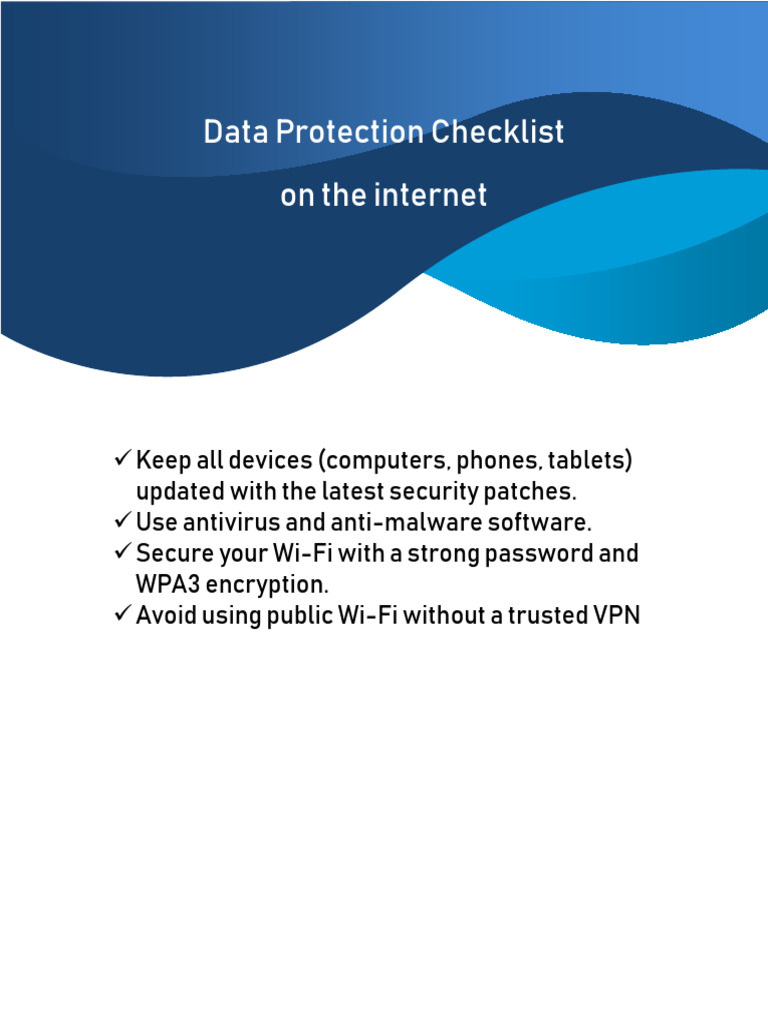 Data Protection Checklist | PDF