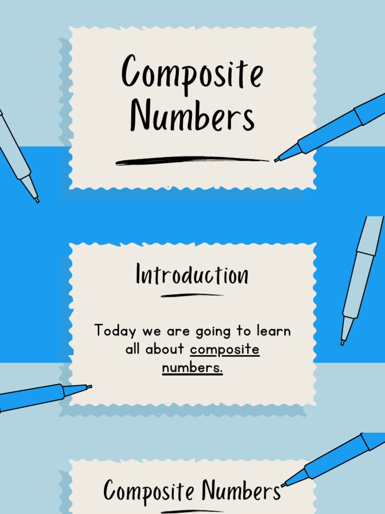 All About Composite Numbers Presentation in Blue White Illustrative ...